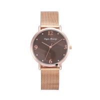 China 30m Waterproof 36mm Ladies Quartz Watch Leather Strap Three Dimensional Pattern for sale