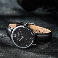 China 30m Waterproof 36mm Ladies Quartz Watch Leather Strap Three Dimensional Pattern for sale