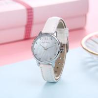 China Leather Strap 32mm Dial Alloy Quartz Watch Pearl Shell Dial 3ATM Water Resistant for sale