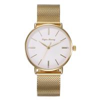 China Gold Stainless Steel Mesh Strap Ladies Quartz Watch Large Dial Simple 36mm for sale