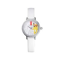 China 27mm Children Women Pink Sali Waterproof Kids Watch 3ATM Leather Cartoon Custom for sale