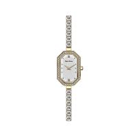 China 34x19mm Stainless Steel Quartz Watch Polytope Bracelet With Large Zircon for sale