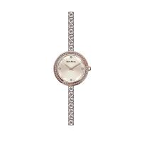China Luxury Stainless Steel Jewelry 26mm Small Quartz Bracelet Watch Fashion Zircon Shell for sale