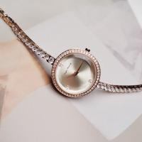 China Luxury Stainless Steel Jewelry 26mm Small Quartz Bracelet Watch Fashion Zircon Shell for sale