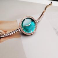 China Luxury Stainless Steel Jewelry 26mm Small Quartz Bracelet Watch Fashion Zircon Shell for sale