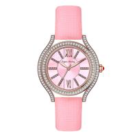 China Luxury Leather Strap Quartz Watch Inlaid With A Large Number Of Zircon Jewelry for sale