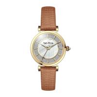 China Diamond Inlaid 32mm Leather Strap Watch Luxury Decorative Waterproof for sale