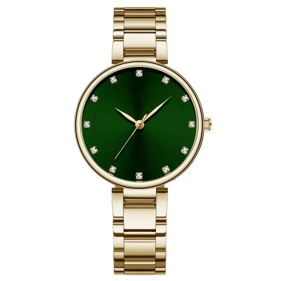 China 32mm Green Dial Temperament Stainless Steel Quartz Watch Waterproof Commemorative for sale