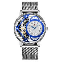 China 44mm Ultra Thin Waterproof Mechanical Watch Fashion Business Innovation Fall Proof for sale