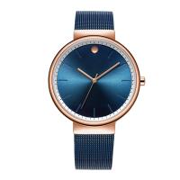 China Silvery 40mm Fashionable Men'S Quartz Watch Round Smooth Surface for sale
