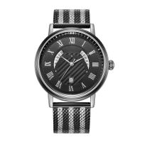 China 44mm Large Dial Ultra Thin Quartz Movement Watch With Calendar Unique Hollow for sale