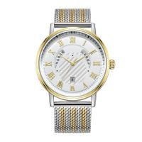 China 44mm Large Dial Ultra Thin Quartz Movement Watch With Calendar Unique Hollow for sale