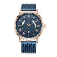 China 44mm Large Dial Ultra Thin Quartz Movement Watch With Calendar Unique Hollow for sale