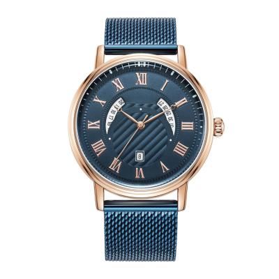 China 44mm Large Dial Ultra Thin Quartz Movement Watch With Calendar Unique Hollow for sale