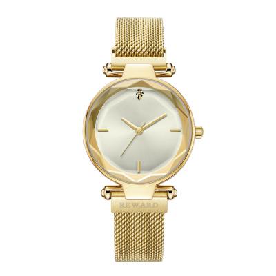 China Gem Cutting Process Glass Lens 32mm Women'S Quartz Watch Fashionable Luxury for sale