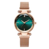 China Gem Cutting Process Glass Lens 32mm Women'S Quartz Watch Fashionable Luxury for sale