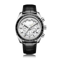 China 45mm Alloy Shell Mens Mechanical Watches Leather Strap Automatic Movement for sale
