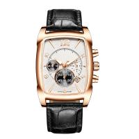 China 45mm Alloy Shell Mechanical Movement Wine Barrel Men'S Automatic Watch Leather Strap for sale