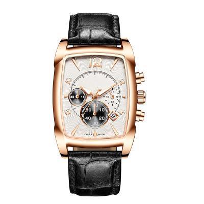 China 45mm Alloy Shell Mechanical Movement Wine Barrel Men'S Automatic Watch Leather Strap for sale