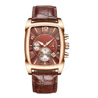 China 45mm Alloy Shell Mechanical Movement Wine Barrel Men'S Automatic Watch Leather Strap for sale
