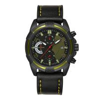China 48mm Leather Strap Customized Military Quartz Watch Multi Function Hardy for sale