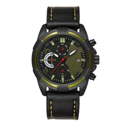 China 48mm Leather Strap Customized Military Quartz Watch Multi Function Hardy for sale