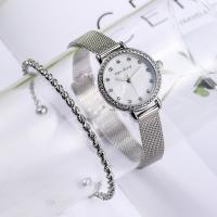 China Rose Gold 27mm Ladies Watch Gift Set With Fried Dough Twist Bracelet for sale