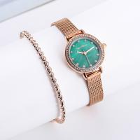 China Rose Gold 27mm Ladies Watch Gift Set With Fried Dough Twist Bracelet for sale