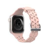 China Universal Smart Watch Silicone Strap 38mm 40mm 41mm 42mm 44mm Lace for sale