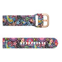 China 20mm / 22mm Multiple Printed Silicone Watch Strap Portable Replacement For Raw Ears for sale