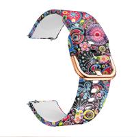 China 20mm / 22mm Multiple Printed Silicone Watch Strap Portable Replacement For Raw Ears for sale