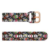 China 20mm / 22mm Multiple Printed Silicone Watch Strap Portable Replacement For Raw Ears for sale