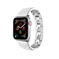 China Portable Replacement 38mm 40mm 42mm Smartwatch Metal Strap Diamond Embedded for sale