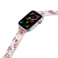 China Custom Printed 38mm 40mm 42mm Silicone Watch Strap Intelligent Portable Replacement for sale