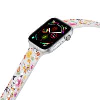 China Custom Printed 38mm 40mm 42mm Silicone Watch Strap Intelligent Portable Replacement for sale