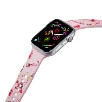 China Custom Printed 38mm 40mm 42mm Silicone Watch Strap Intelligent Portable Replacement for sale