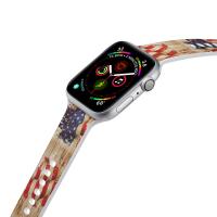 China Custom Printed 38mm 40mm 42mm Silicone Watch Strap Intelligent Portable Replacement for sale