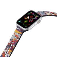 China Custom Printed 38mm 40mm 42mm Silicone Watch Strap Intelligent Portable Replacement for sale