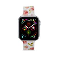 China Custom Printed 38mm 40mm 42mm Silicone Watch Strap Intelligent Portable Replacement for sale