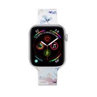 China Custom Printed 38mm 40mm 42mm Silicone Watch Strap Intelligent Portable Replacement for sale