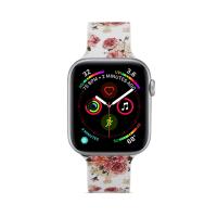 China Custom Printed 38mm 40mm 42mm Silicone Watch Strap Intelligent Portable Replacement for sale