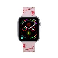 China Custom Printed 38mm 40mm 42mm Silicone Watch Strap Intelligent Portable Replacement for sale