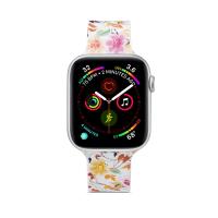 China Custom Printed 38mm 40mm 42mm Silicone Watch Strap Intelligent Portable Replacement for sale