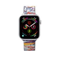 China Custom Printed 38mm 40mm 42mm Silicone Watch Strap Intelligent Portable Replacement for sale