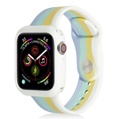 China 38mm / 40mm Four Color Silicone Watch Strap Replacement Portable for sale