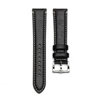 China Luxury Black Leather Watch Strap Odm 14mm Watch Strap Fashion Genuine for sale