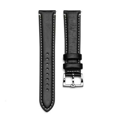 China Luxury Black Leather Watch Strap Odm 14mm Watch Strap Fashion Genuine for sale