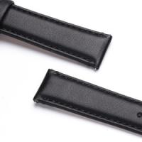 China Luxury Black Leather Watch Strap Odm 14mm Watch Strap Fashion Genuine for sale
