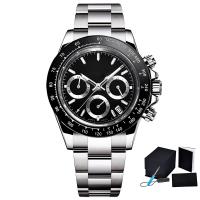 China 3ATM Japan Movt Watch Stainless Steel Back Quartz Black Date Function for sale