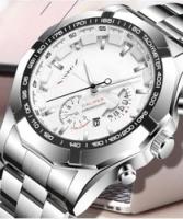 China YHSK-098 Stainless Steel Quartz Watch 42mm Water Resistant Quartz Watch Calendar for sale